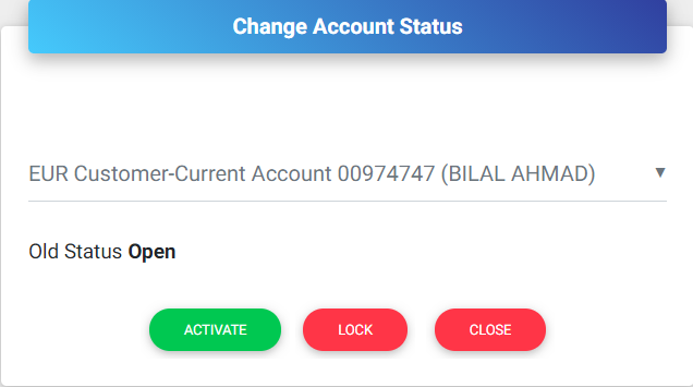 How to change Account's Status – MTBS